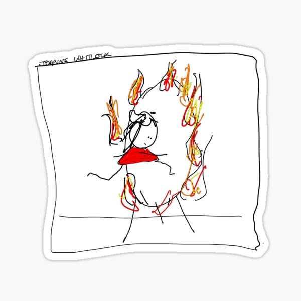 "Jumping through fire" Sticker by cantomax | Redbubble