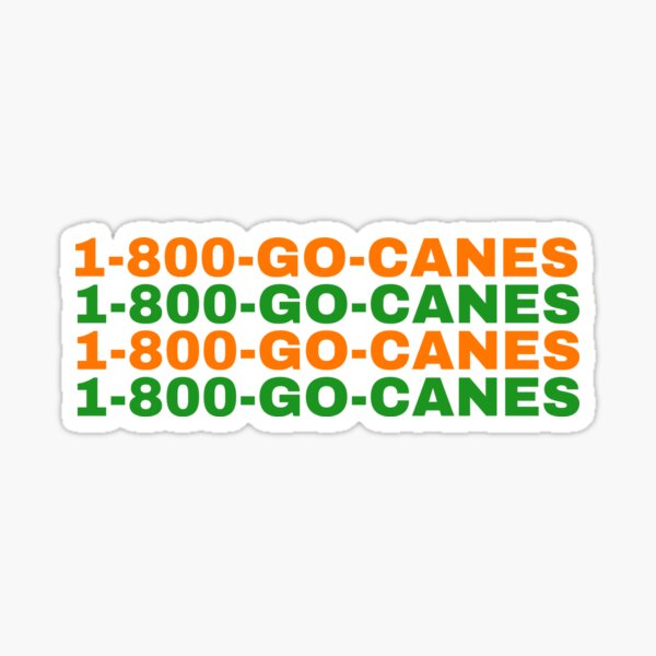 "umiami canes" Sticker for Sale by arschwartz5 | Redbubble