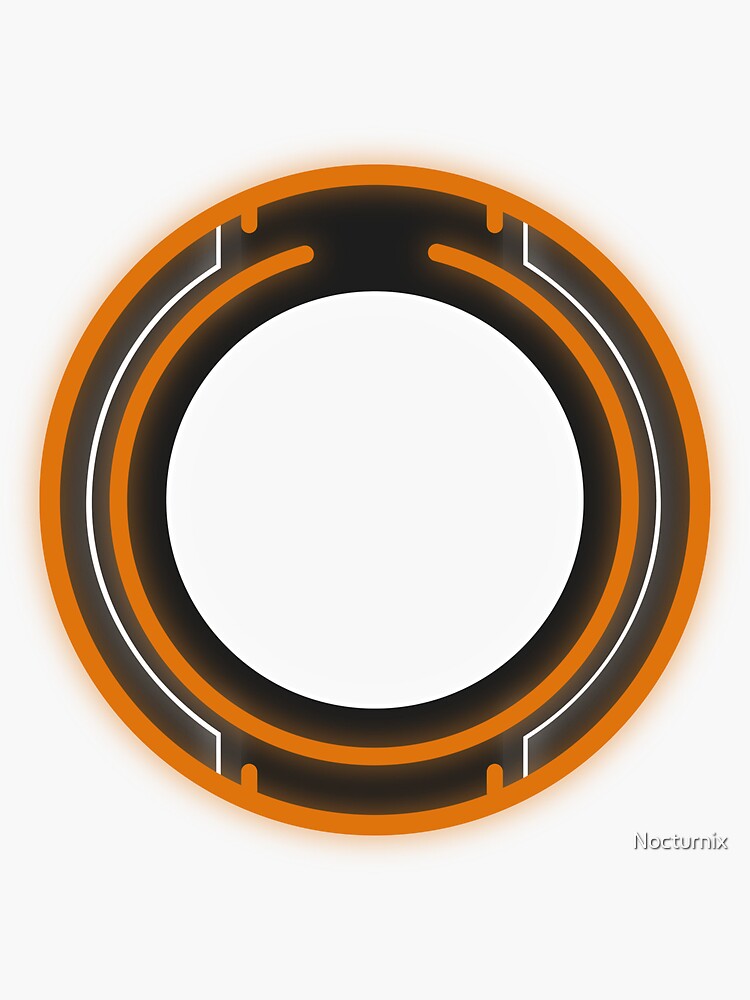 "Tron like disk (Orange)" Sticker by Nocturnix | Redbubble