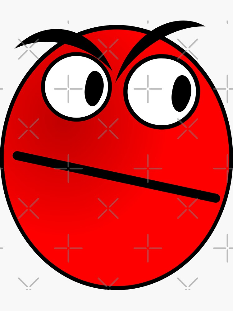 "Angry Face" Sticker for Sale by buzzedstore | Redbubble