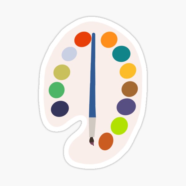 "Art palette" Sticker for Sale by daniellemeliny | Redbubble