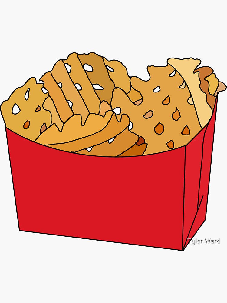 "Waffle fries!" Sticker for Sale by Tyler Ward | Redbubble