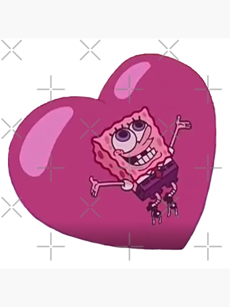 "Spongebob Heart Bubble " Art Print by LongSpicy2 | Redbubble