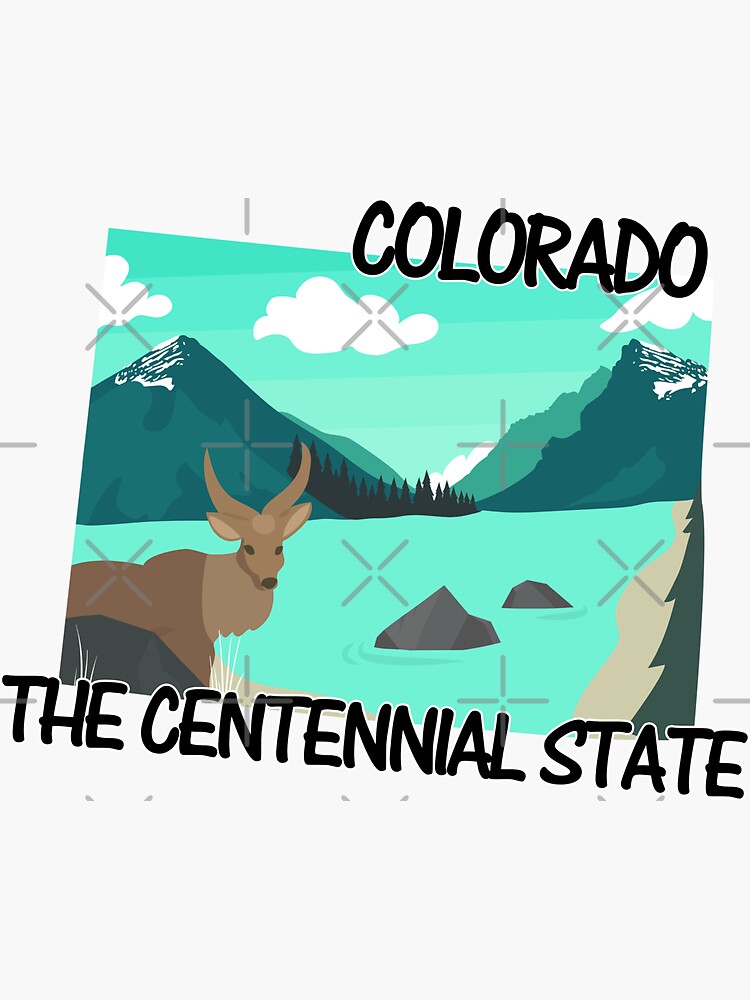 "Colorado - The Centennial State - Bumper Sticker" Sticker for Sale by ...
