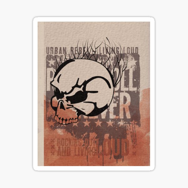 "Metal Caveira" Sticker by Fanzine2020 | Redbubble
