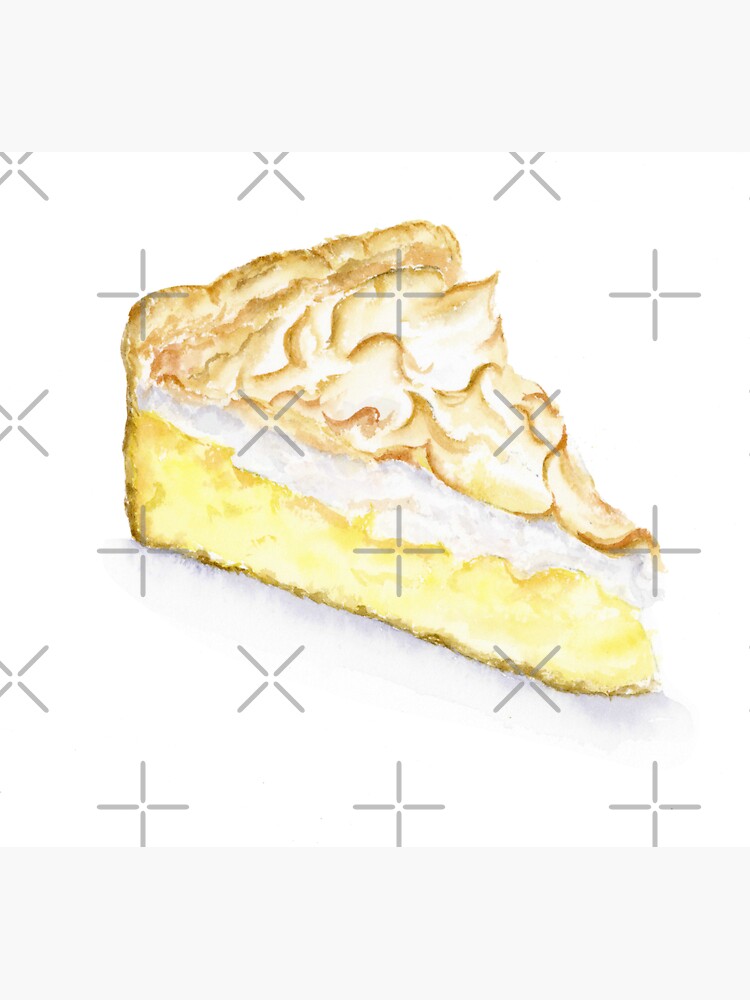 "Watercolor Lemon Meringue Pie " Magnet by daphsam | Redbubble