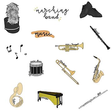 "Marching Band Pack" Sticker for Sale by kkanthatham | Redbubble