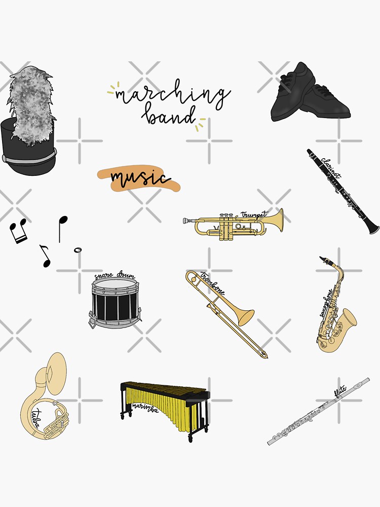 "Marching Band Pack" Sticker for Sale by kkanthatham | Redbubble