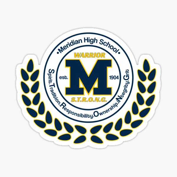 "Yellow lettered MHS Warriors (wreathstyle)" Sticker for Sale by ...