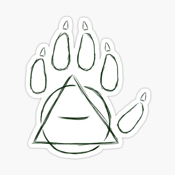 "Therian ThetaDelta Hand Paw Morph Art Design" Sticker for Sale by ...