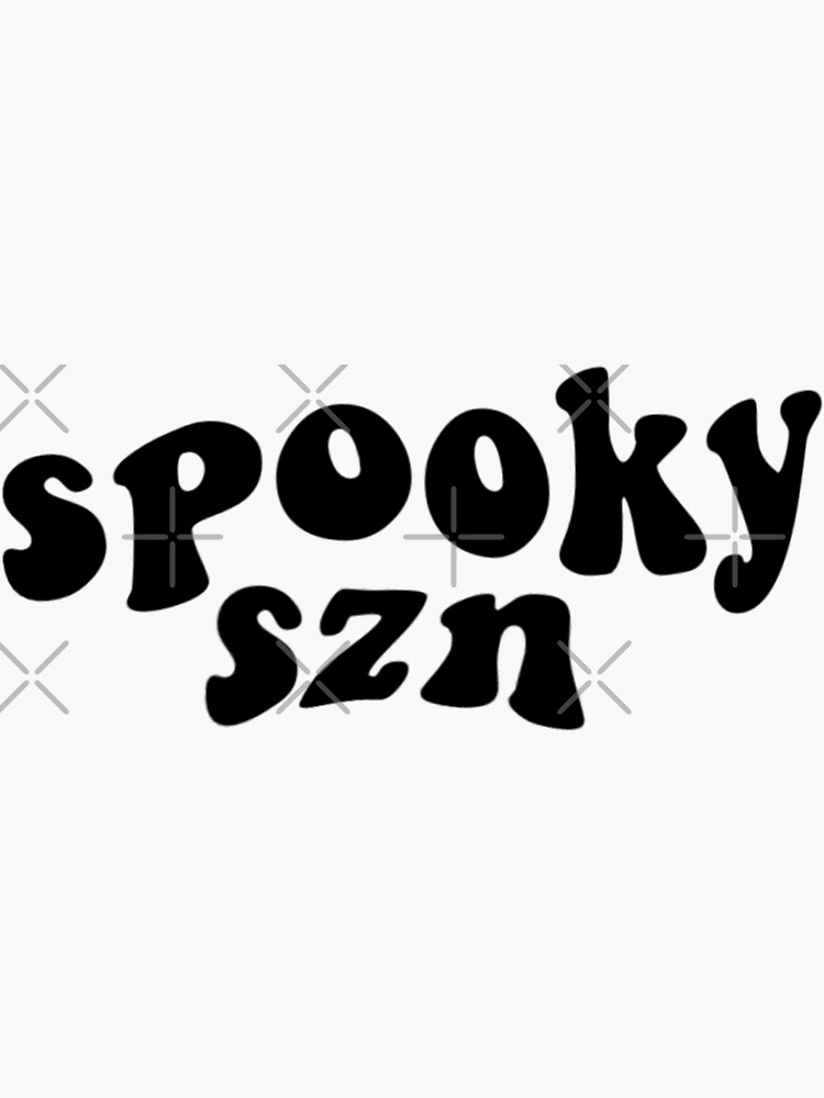 "Spooky szn " Sticker for Sale by kxtelyng | Redbubble