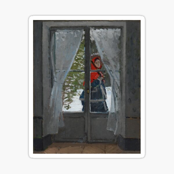 "The Red Kerchief by Claude Monet" Sticker for Sale by fineearth ...