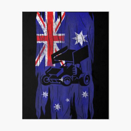 "Distressed Australian Flag Sprint Car Racing" Art Board Print for Sale ...