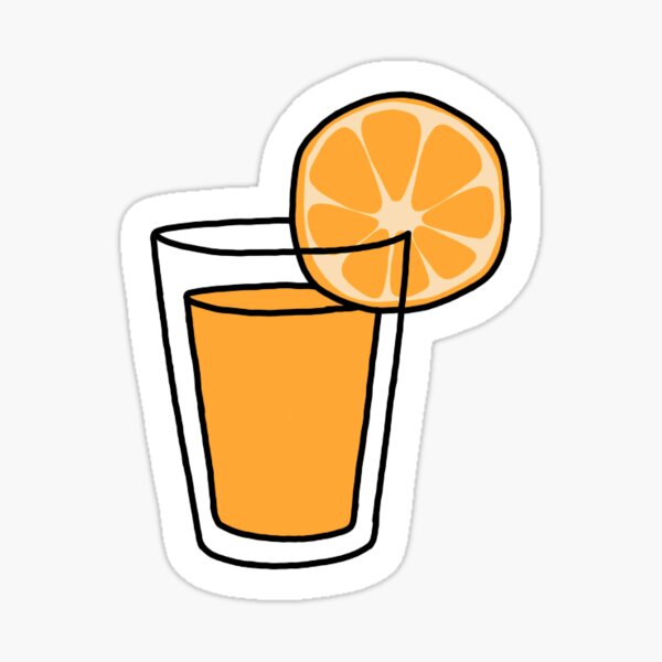 ""Orange Juice" Sticker" Sticker for Sale by sfcox07 | Redbubble
