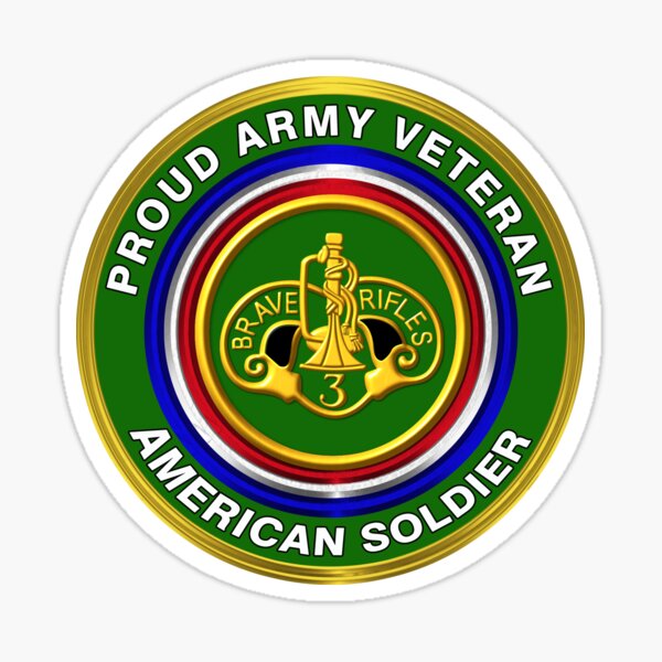"3rd Armored Cavalry Regiment ACR Army Veteran " Sticker by ...
