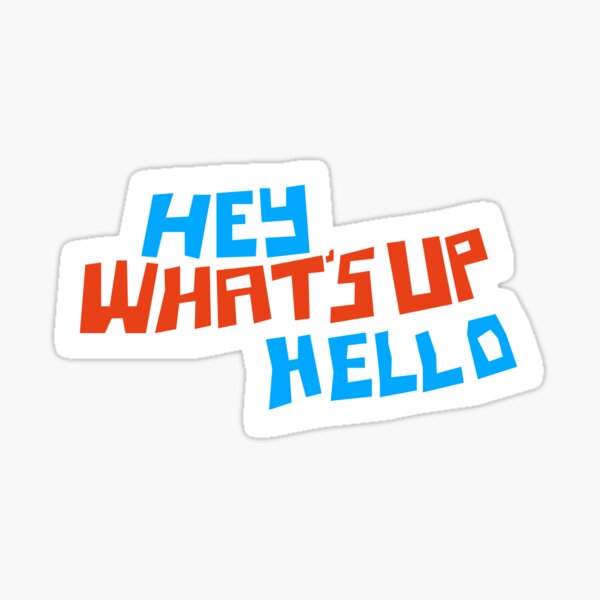 "Hey, What's Up, Hello Sticker (Switch)" Sticker by AVography | Redbubble