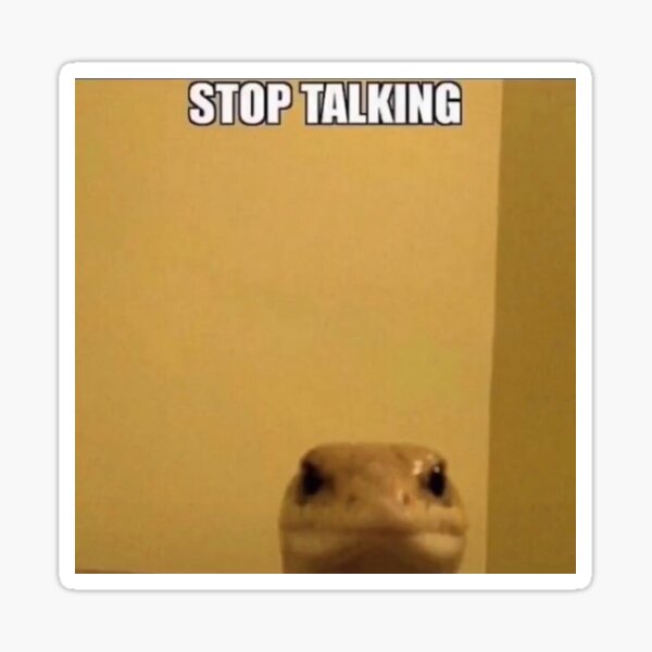 "lizard cursed image impact font meme" Sticker for Sale by royalbaby ...