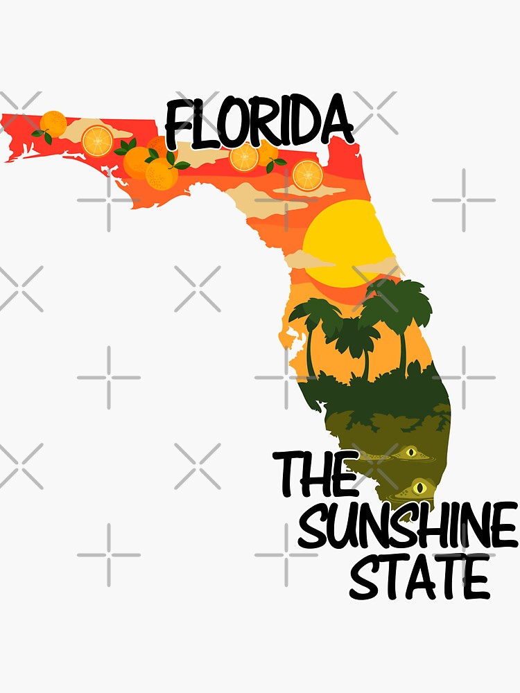 "Florida - The Sunshine State - Bumper Sticker" Sticker for Sale by ...