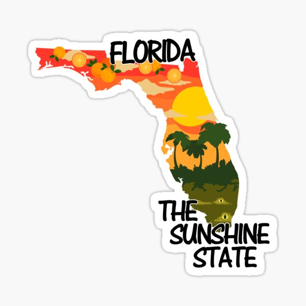 "Florida - The Sunshine State - Bumper Sticker" Sticker for Sale by ...