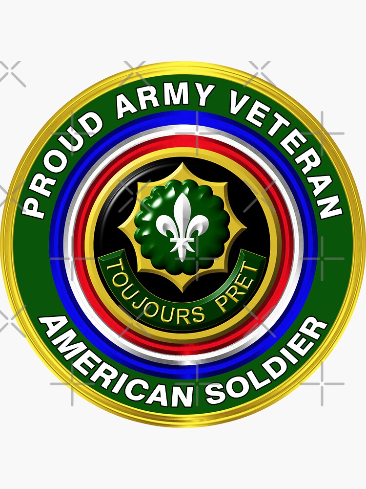 "2nd Armored Cavalry Regiment Army Veteran" Sticker by SoldierAlways ...