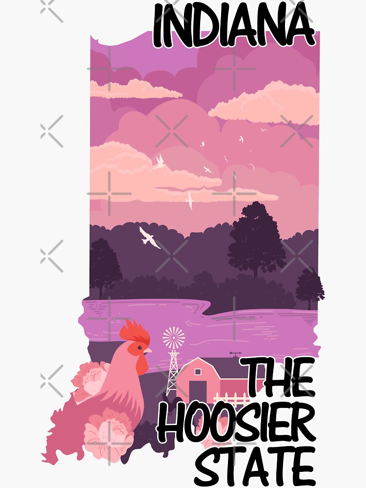 "Indiana - The Hoosier State - Bumper Sticker" Sticker by d1mology ...