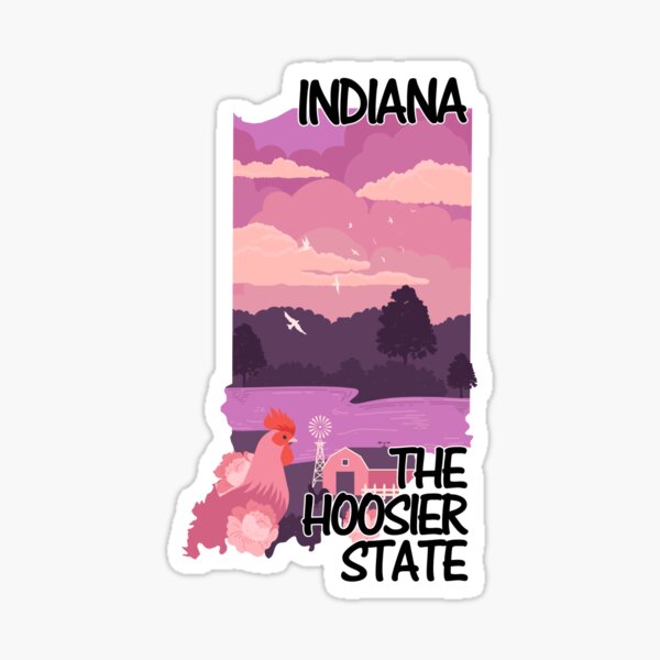 "Indiana - The Hoosier State - Bumper Sticker" Sticker by d1mology ...