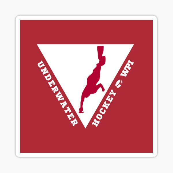 "Underwater Hockey at WPI" Sticker by kaylafabry | Redbubble