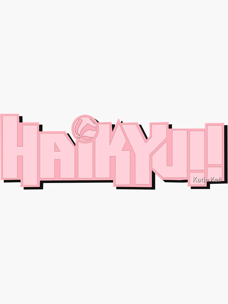 "Haikyuu Pink Logo" Sticker for Sale by katie-kell | Redbubble