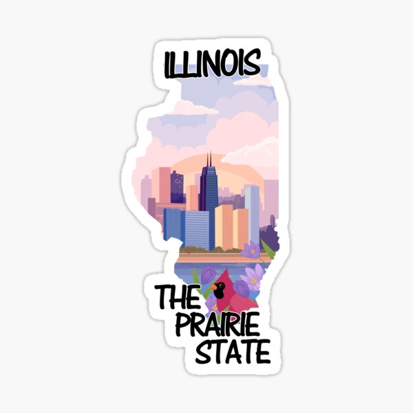 "Illinois - The Prairie State - Bumper Sticker" Sticker for Sale by ...