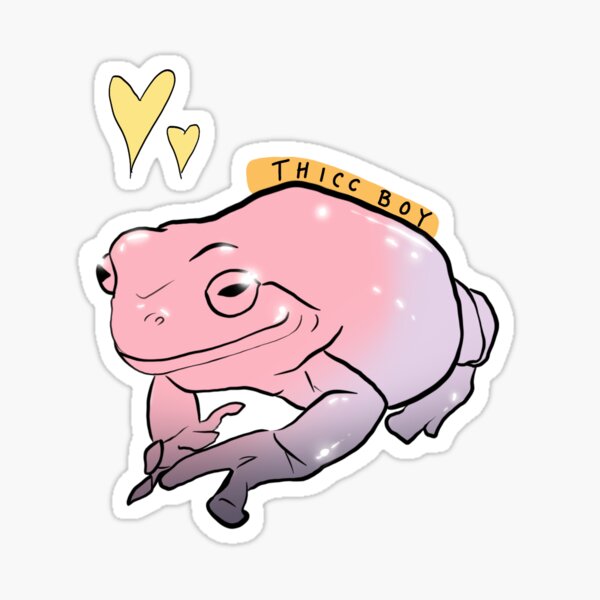 Pegatina «Thicc Boy Frog» de audidoddy | Redbubble