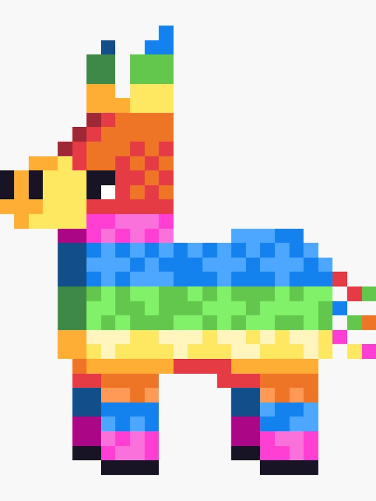 "Pixel art pinata " Sticker for Sale by NarvaloClothing | Redbubble