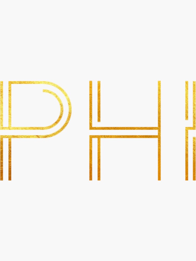 "Golden Phi Greek Letter" Sticker for Sale by pink2882 | Redbubble