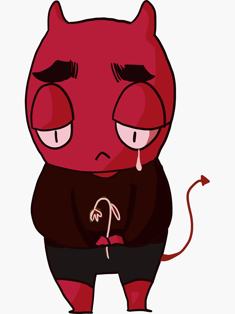"Sad Demon Boy" Sticker for Sale by dandydemon | Redbubble