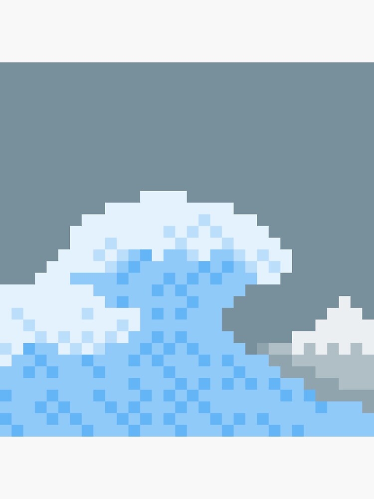 "Pixel Wave" Sticker for Sale by MyDarlinSandy | Redbubble