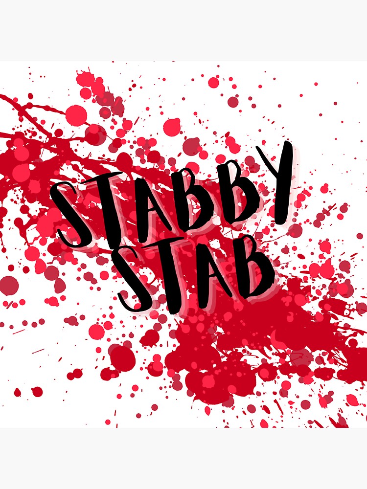 "Stabby Stab (Red Version)" Sticker for Sale by CyberSpirit | Redbubble
