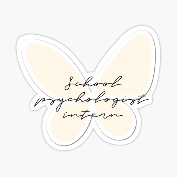 "School Psych Intern" Sticker for Sale by EvyStickersx | Redbubble