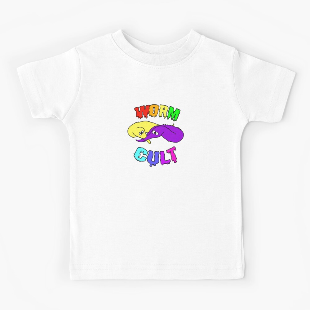 "Worm Cult Rainbow Worm on a String funny meme" Kids T-Shirt by ...