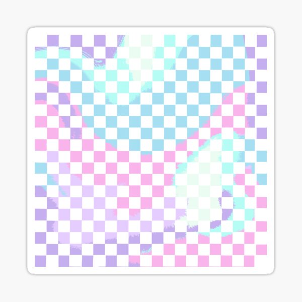 "Pastel checkerboard " Sticker by waterlilly201 | Redbubble