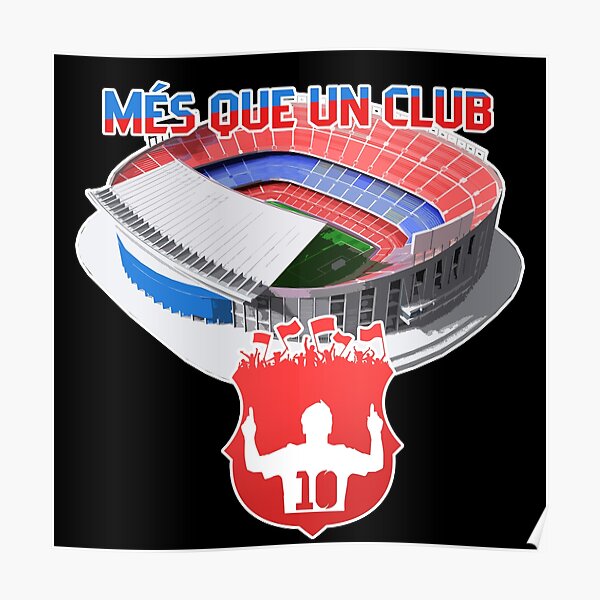 "Mes que un club - Barcelona motto" Poster for Sale by Wyverin | Redbubble