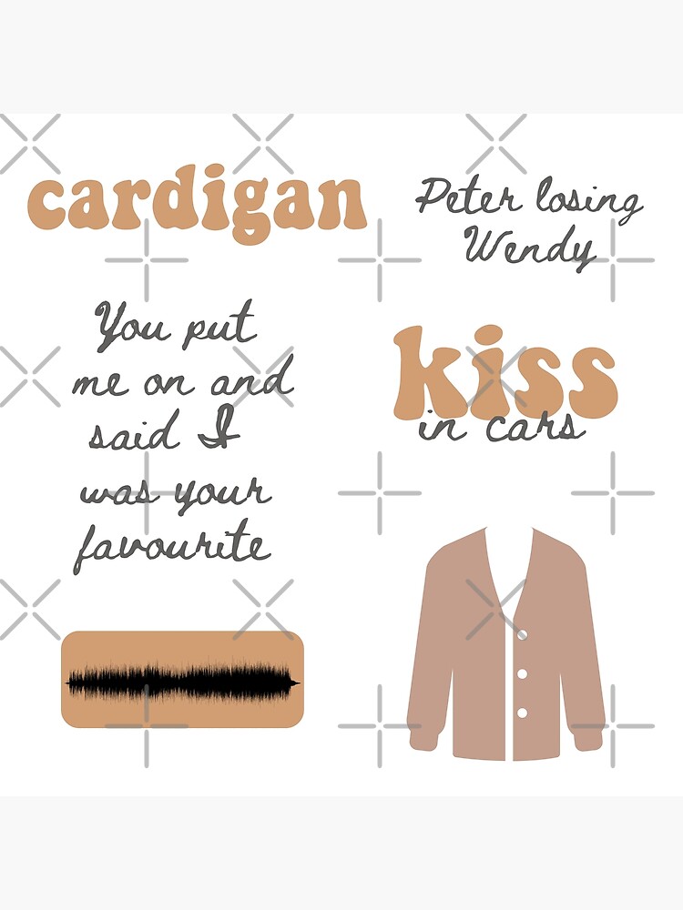 "Cardigan Sticker Pack - Taylor Swift Folklore" Poster by bombalurina ...
