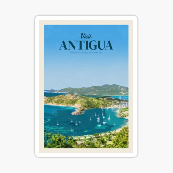 "Visit Antigua" Sticker for Sale by CallumGardiner | Redbubble