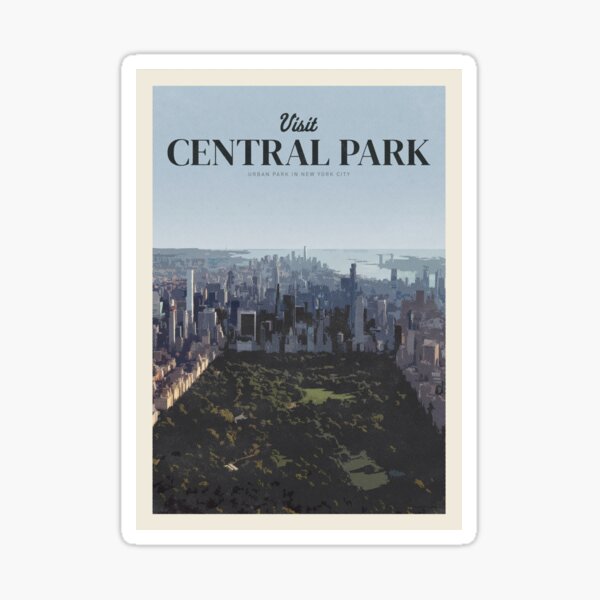 "Visit Central Park" Sticker by CallumGardiner | Redbubble