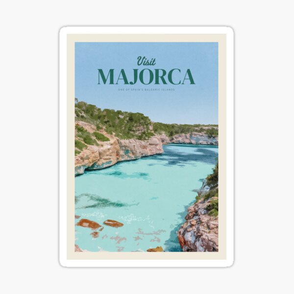 "Visit Majorca " Sticker by CallumGardiner | Redbubble