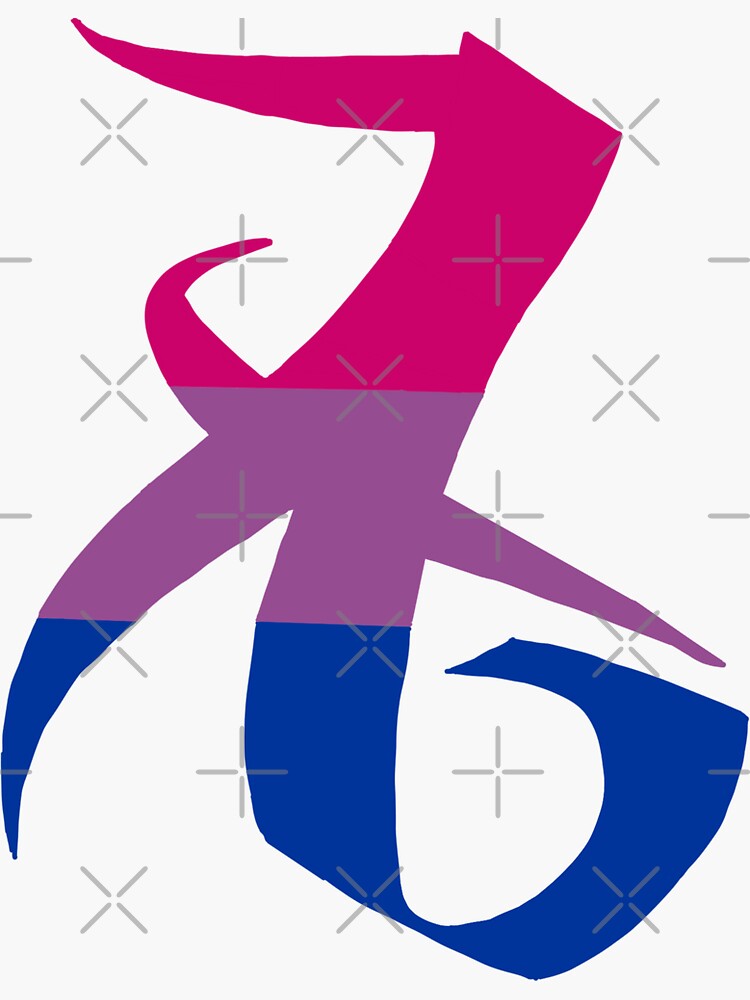 "shadowhunters love rune bisexual pride" Sticker by Bella-JJ | Redbubble