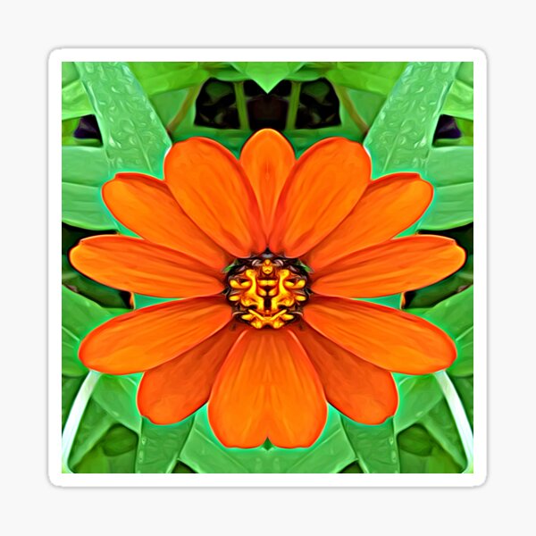 "Orange Guardian Flower by Pamela Storch" Sticker for Sale by ...