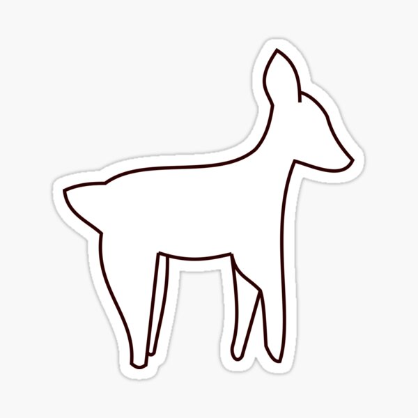 "Deer Outline (black)" Sticker for Sale by lmmanning | Redbubble