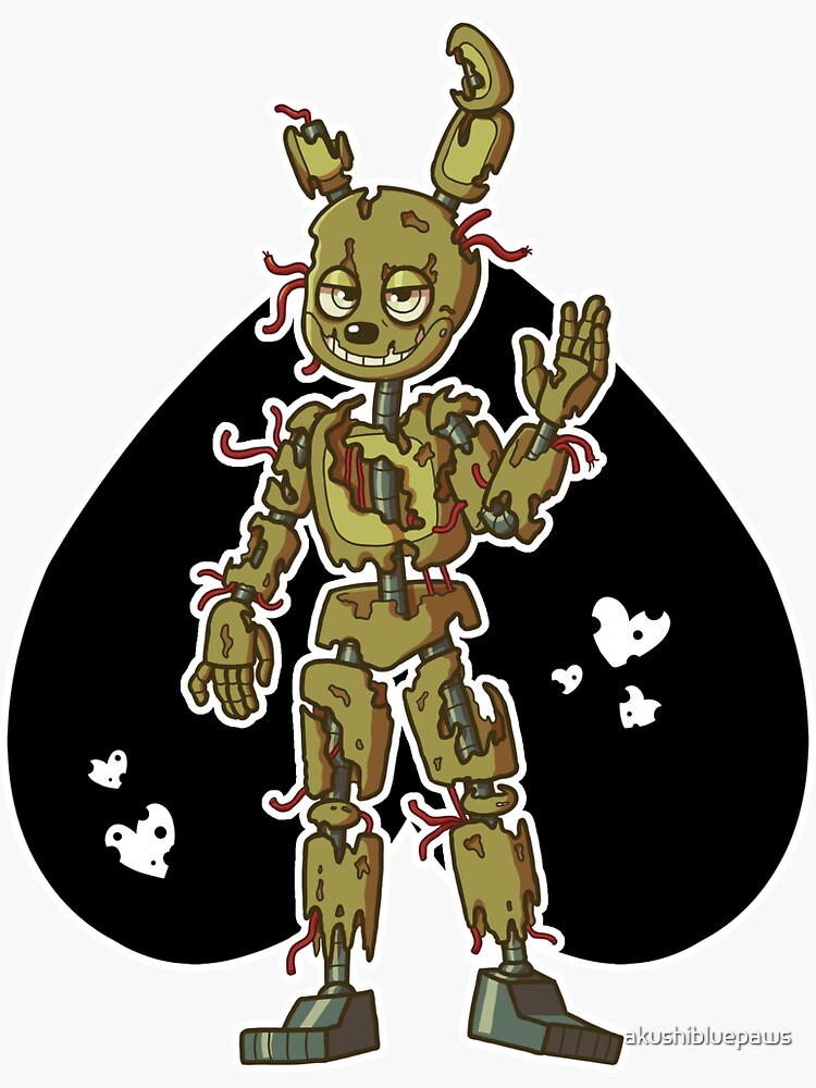 "Springtrap - Five Nights at Freddy's" Sticker by akushibluepaws ...