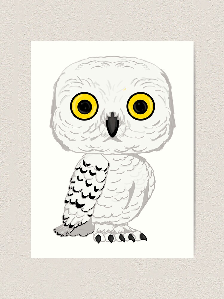 "Hedwig Cute Drawing Vector Sticker" Art Print by eylehcar | Redbubble