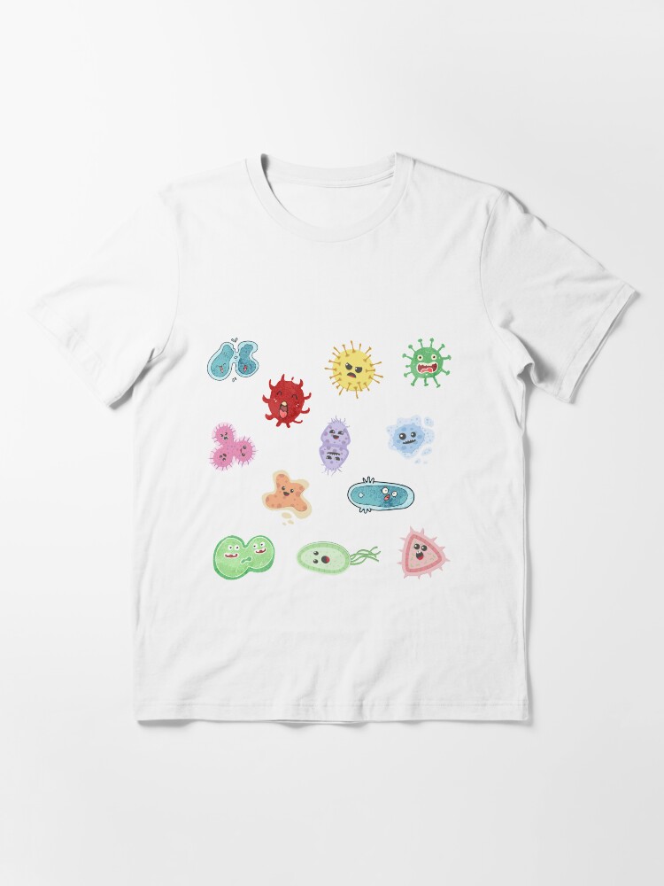 "Cute Microbes Bacteria, Virus, Ecoli MicroBiology Seamless Pattern ...