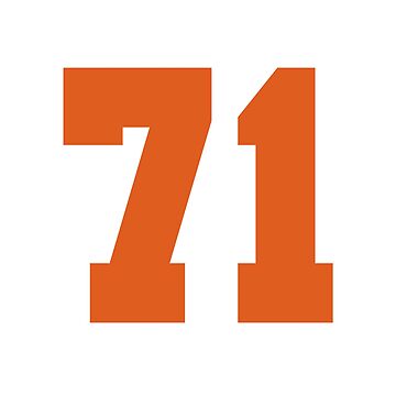 "71 Number Cleveland Sports Seventy-One Brown Jersey" Sticker for Sale ...